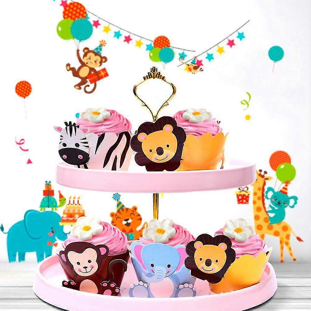 Jungle Animal Disposable Tableware Set Paper Plates Jungle Safari ...