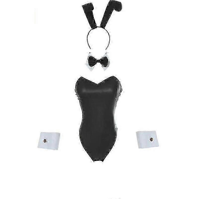 Bunny Costume Women Lingerie And Tails Bodysuit Role Play Rabbit Outfit ...