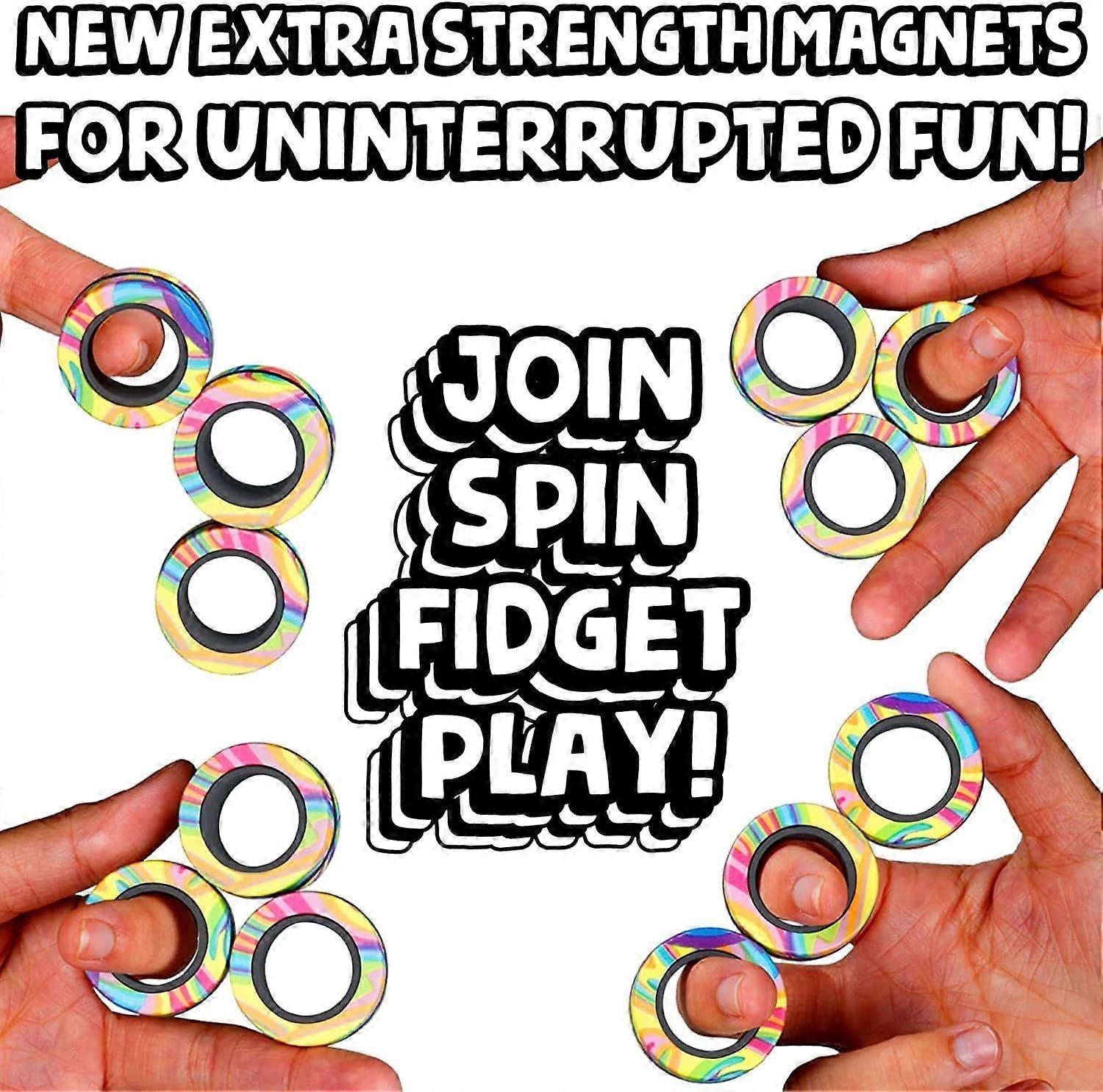 Magnetic Rings Fidget Toys, Anti-Stress Fidget Toys, ADHD Magic Finger ...