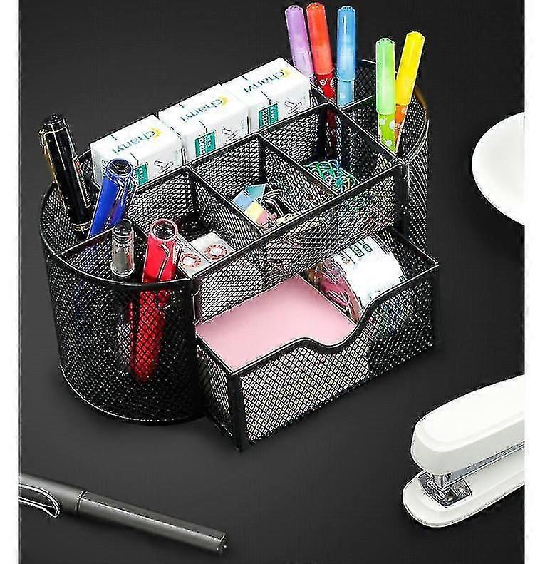 Desk Supplies Organizer Caddy Mesh Storage Baskets Metal Mesh Desktop ...
