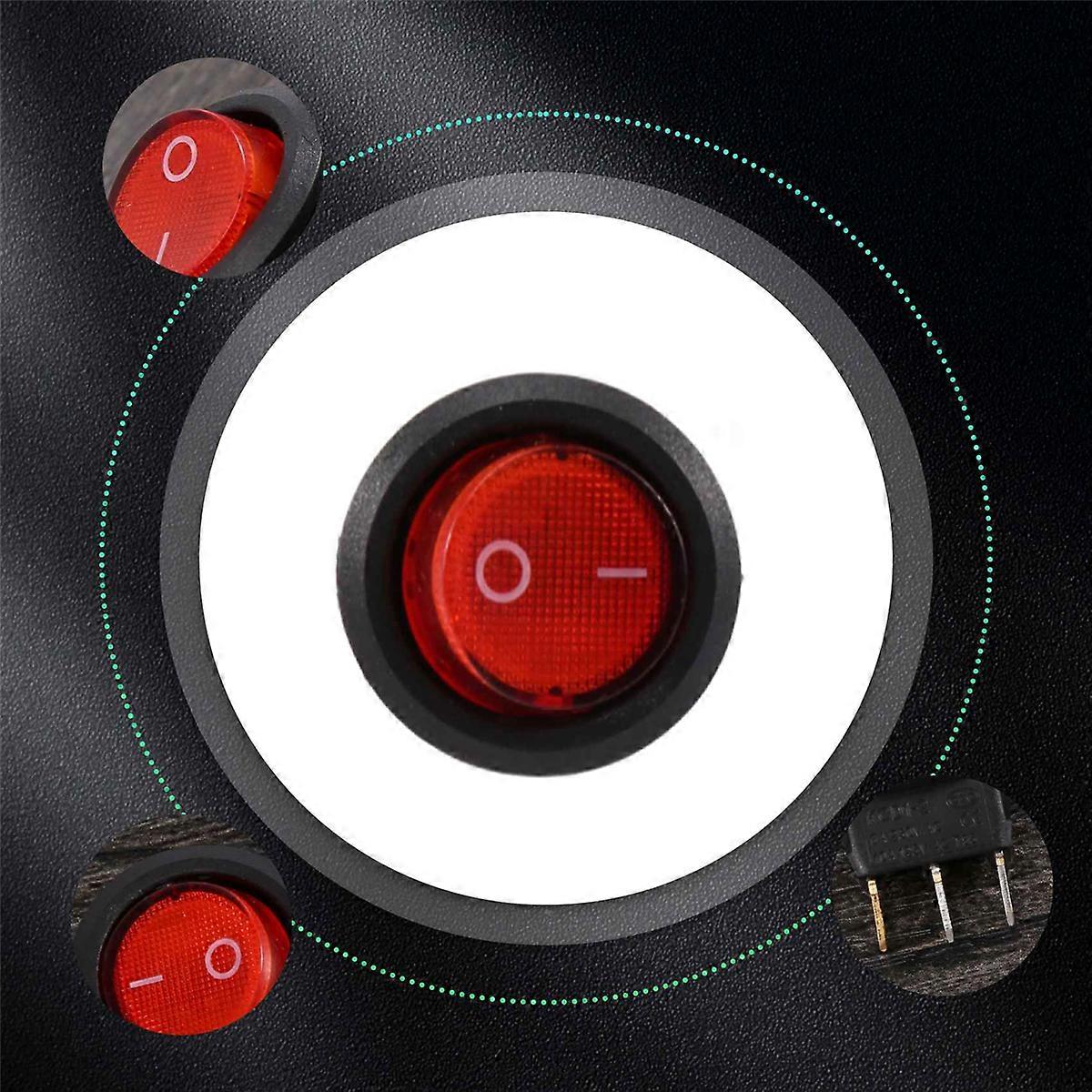 Rocker Switch Bipolar ON OFF Red 3 Pins 220V | Fruugo UK