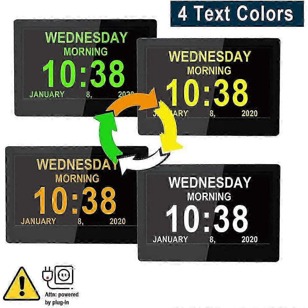 Dementia Clocks,Calendar Clock,Digital Clock with Digits Display,Alarm ...