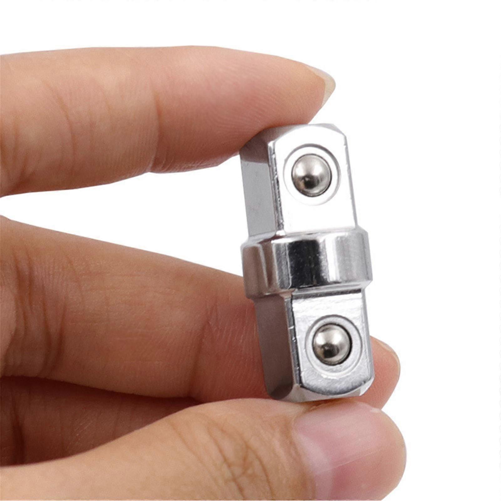 Double Head Steel Socket Converter 1/4 to 3/8 or 1/2 Inch Square Drive ...