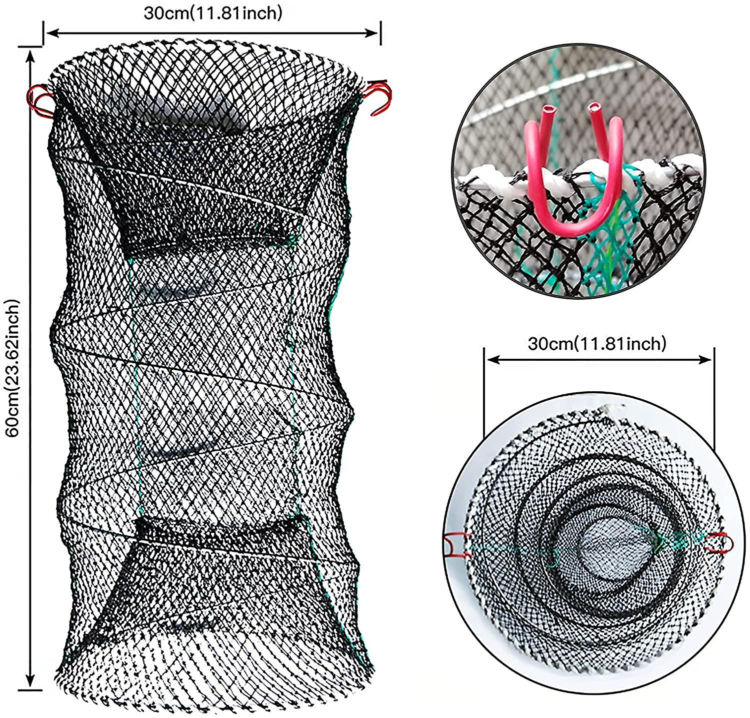 Crab Trap Bait Floats Lobster Crawfish Shrimp Portable Folded Cast Net Collapsible Fishing Traps ...