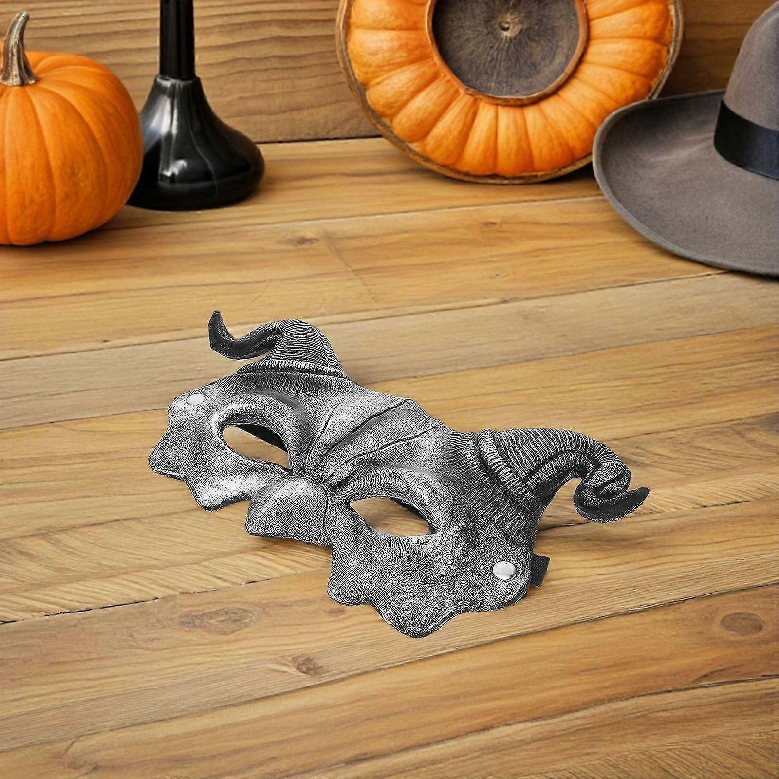 Halloween Goat Ram Horns Mask Sheep Skull Mask Devil Demon Animal Bull ...