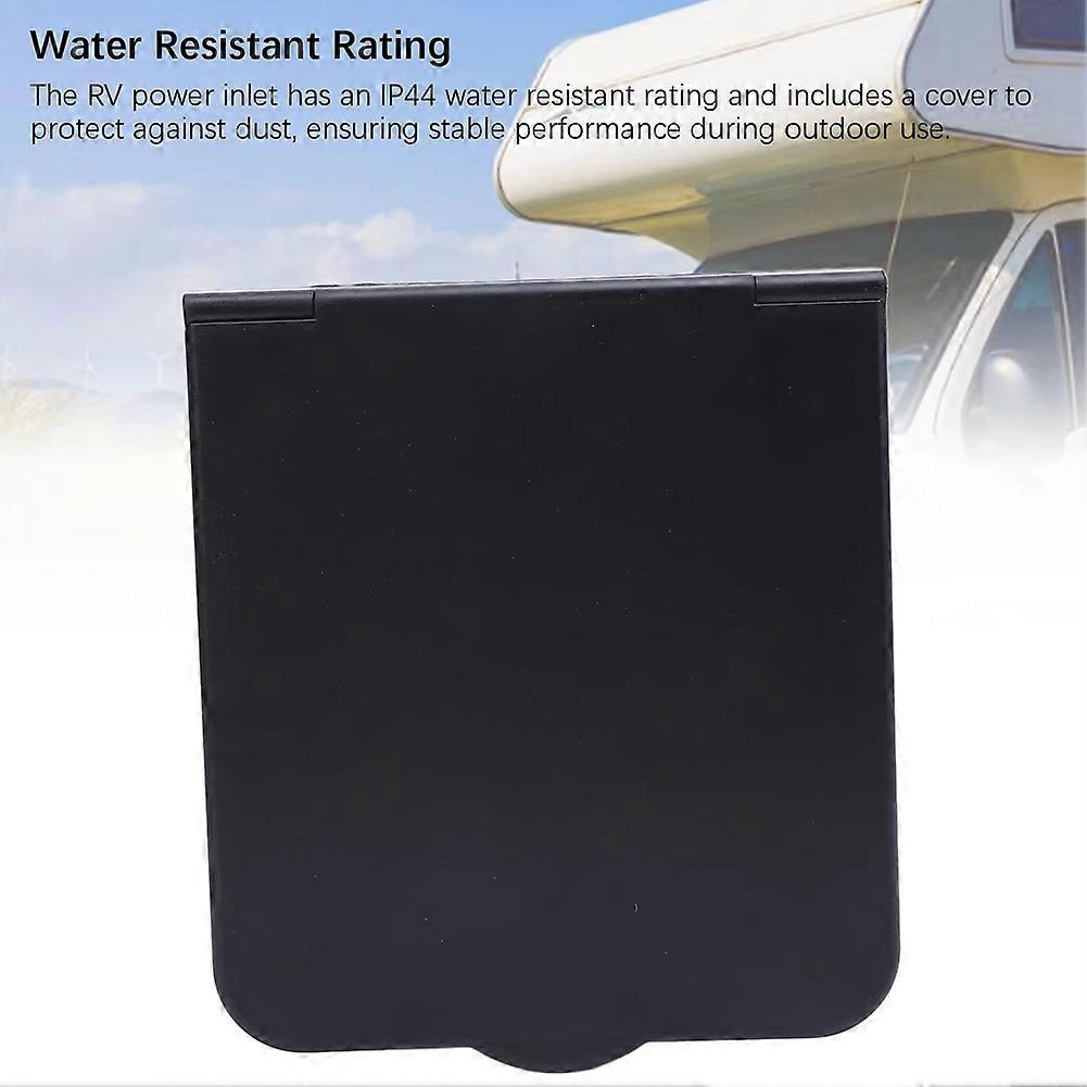 RV Power Inlet Socket 3 Pin 32A Flush Mount Waterproof Power Receptacle ...
