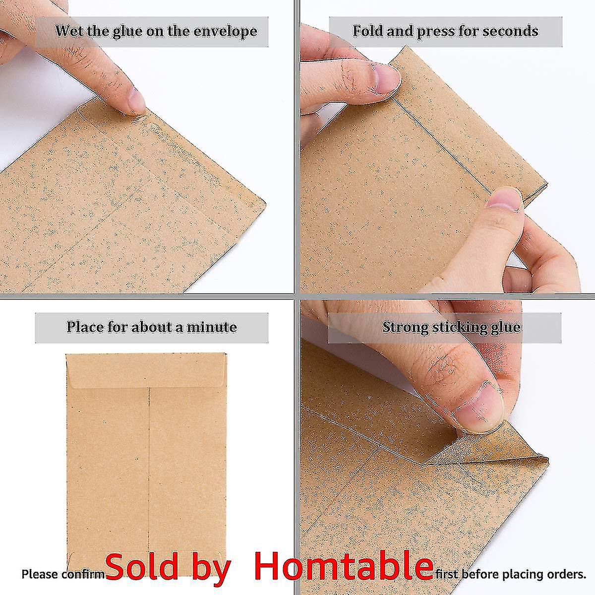100pcs Kraft Small Coin Envelopes Self-adhesive Kraft Packets Envelopes ...