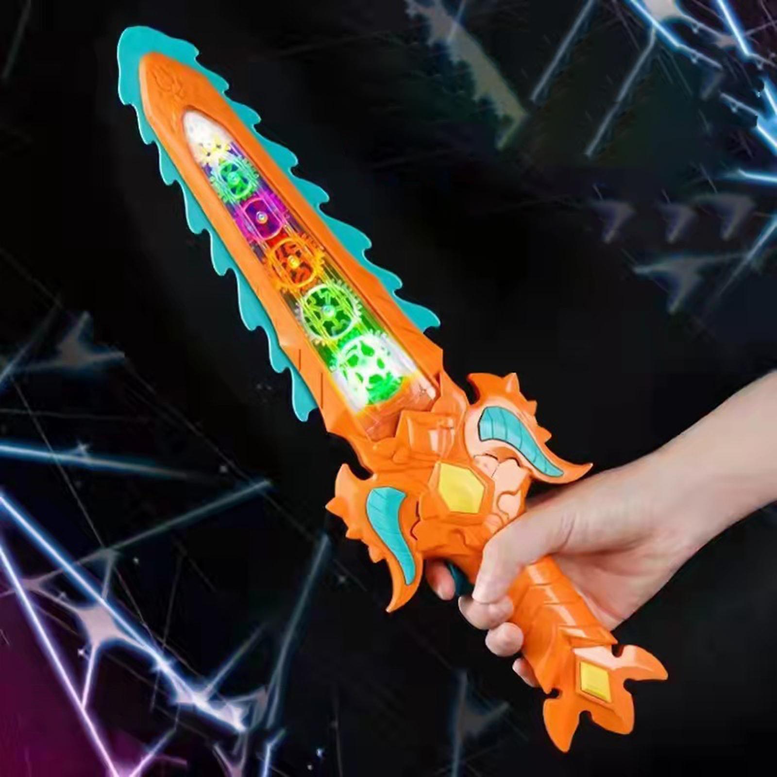 Sound Light Sword Transparent Gear Flashing Toy Baby Toddlers Girls ...