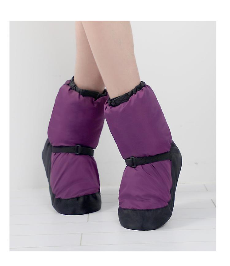 Warm Ballet Dance Shoes Women's Padded Short Exercise Boots Cotton ...