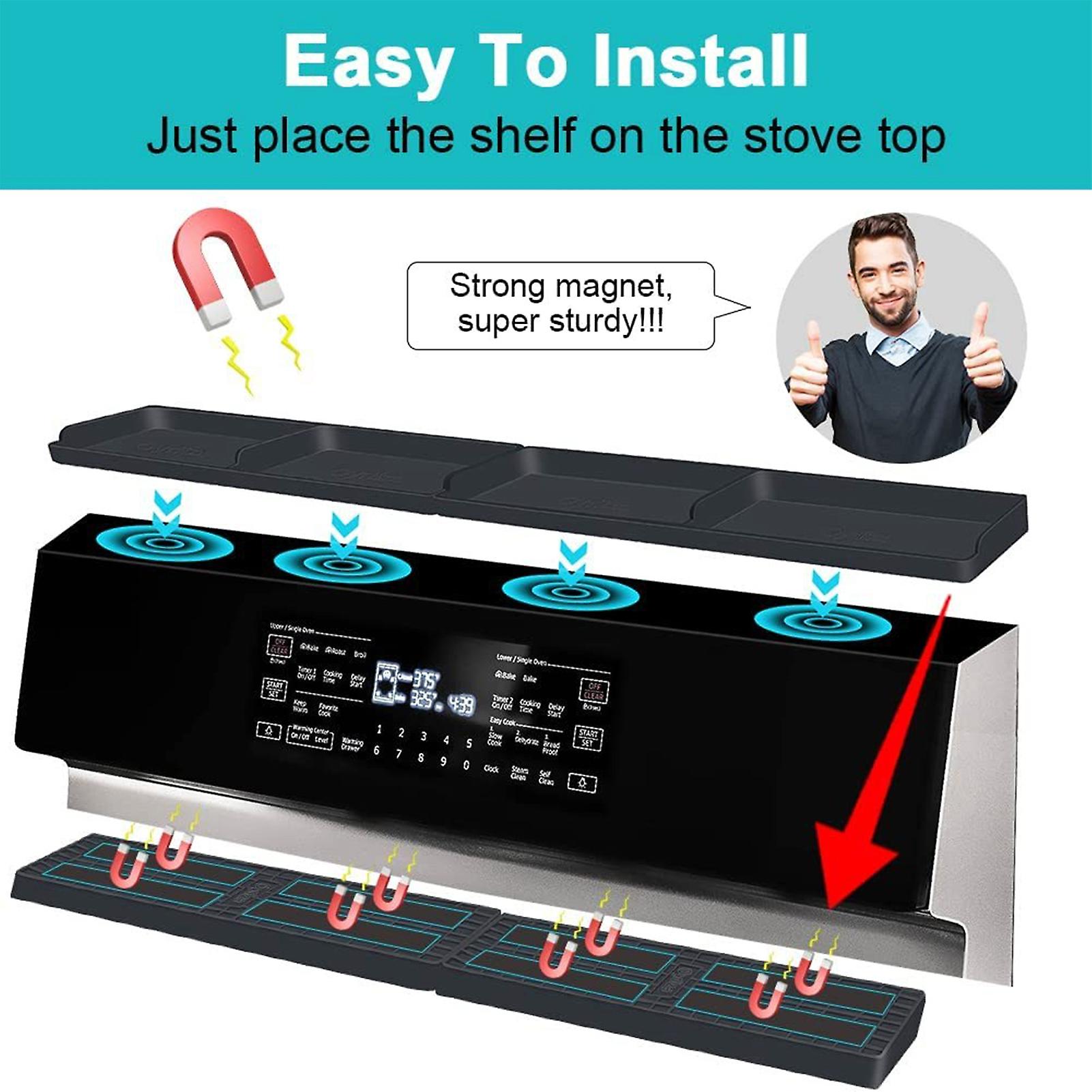 Stovetop Storage Rack Strong Magnetic Split Type Not Easily Deformed ...