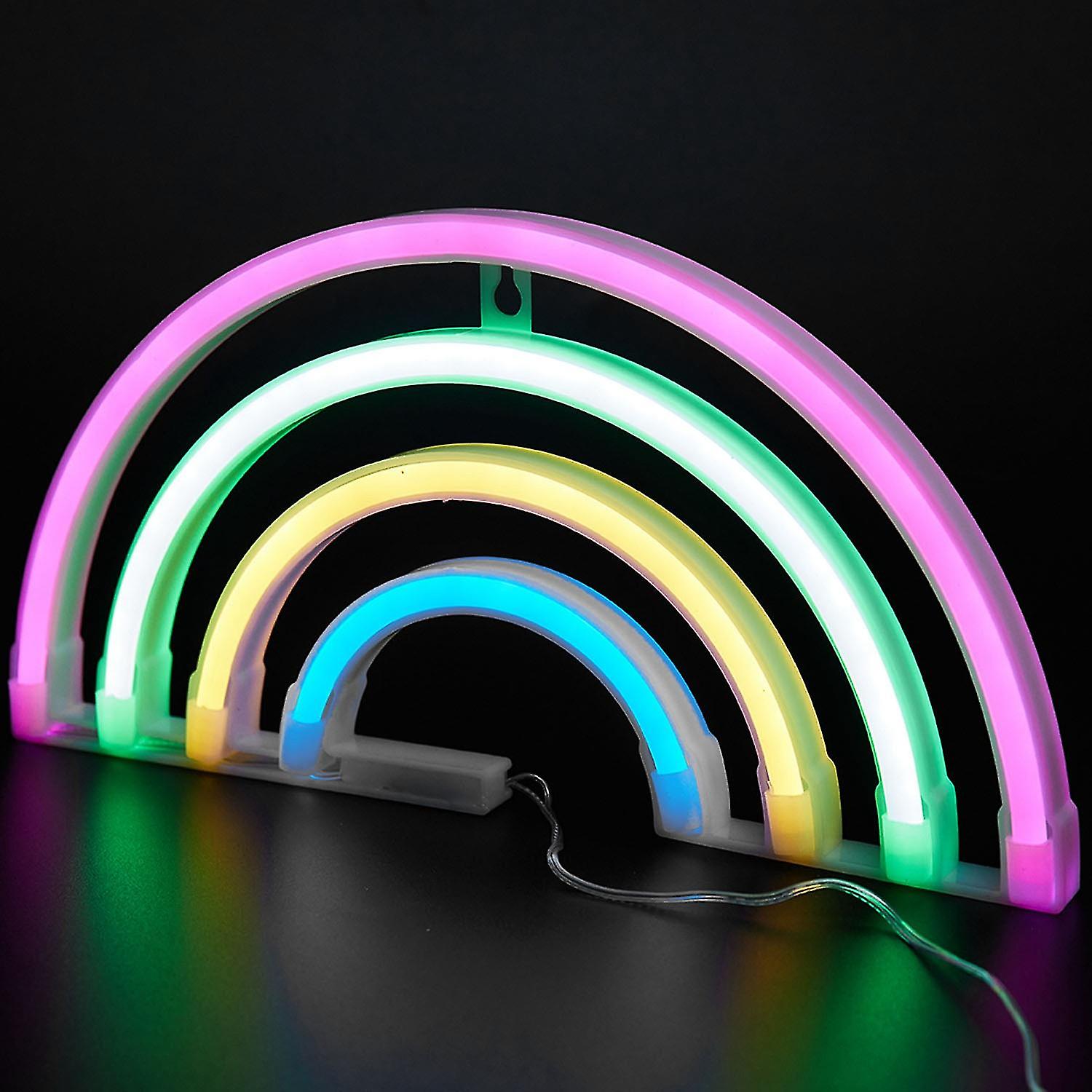 New Cute Rainbow Neon Sign Led Rainbow Light Lamp For Dorm Decor ...