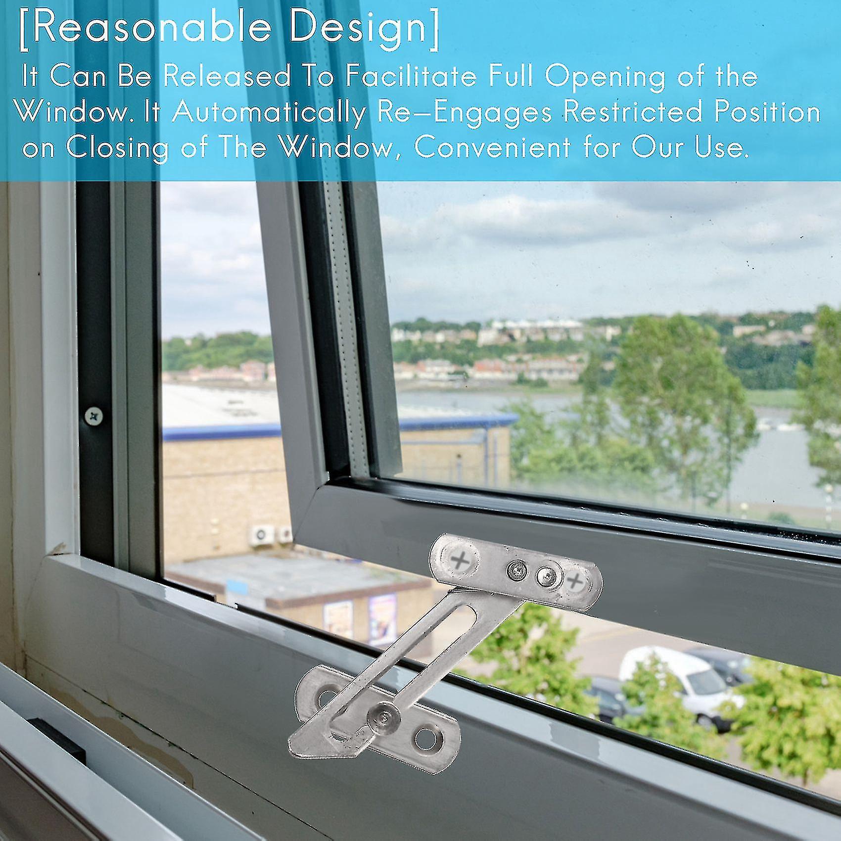 12 Pack Window Restrictor Locks Window Restrictor Hook Stainless Steel ...