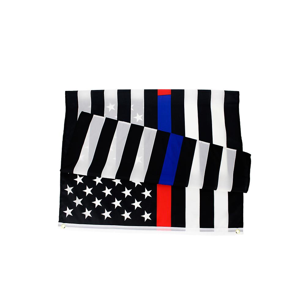 3x5fts 90x150cm Thin Red And Blue Line Dual American Flag For Police ...