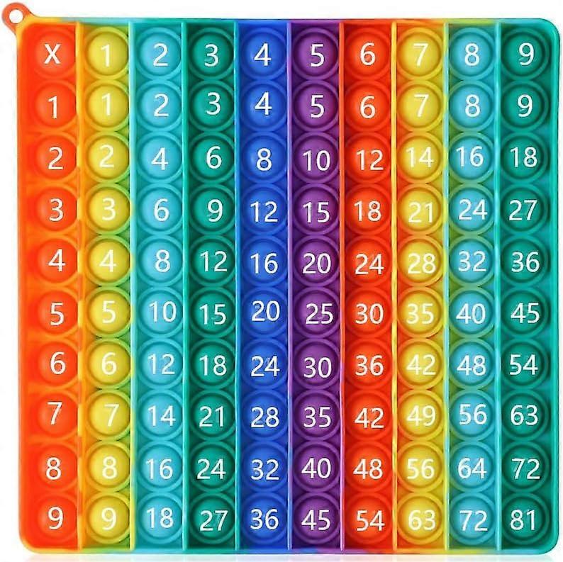 9x9 Multiplication Table Game Toy - Push Pop Bubble Math Operations ...