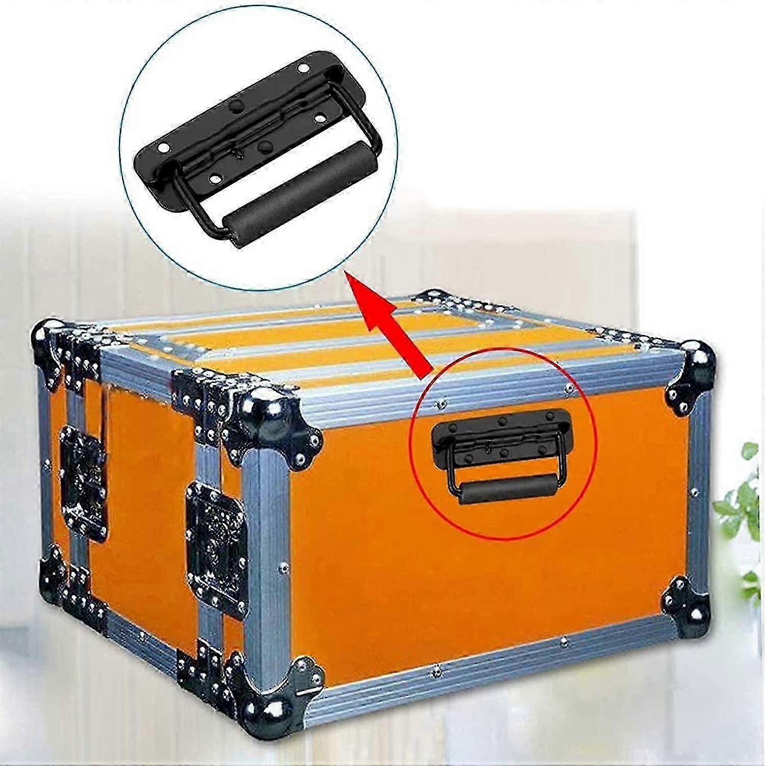 4 Pieces Box Handle, Metal Folding Handle, Black Box Handle, Spring Box ...