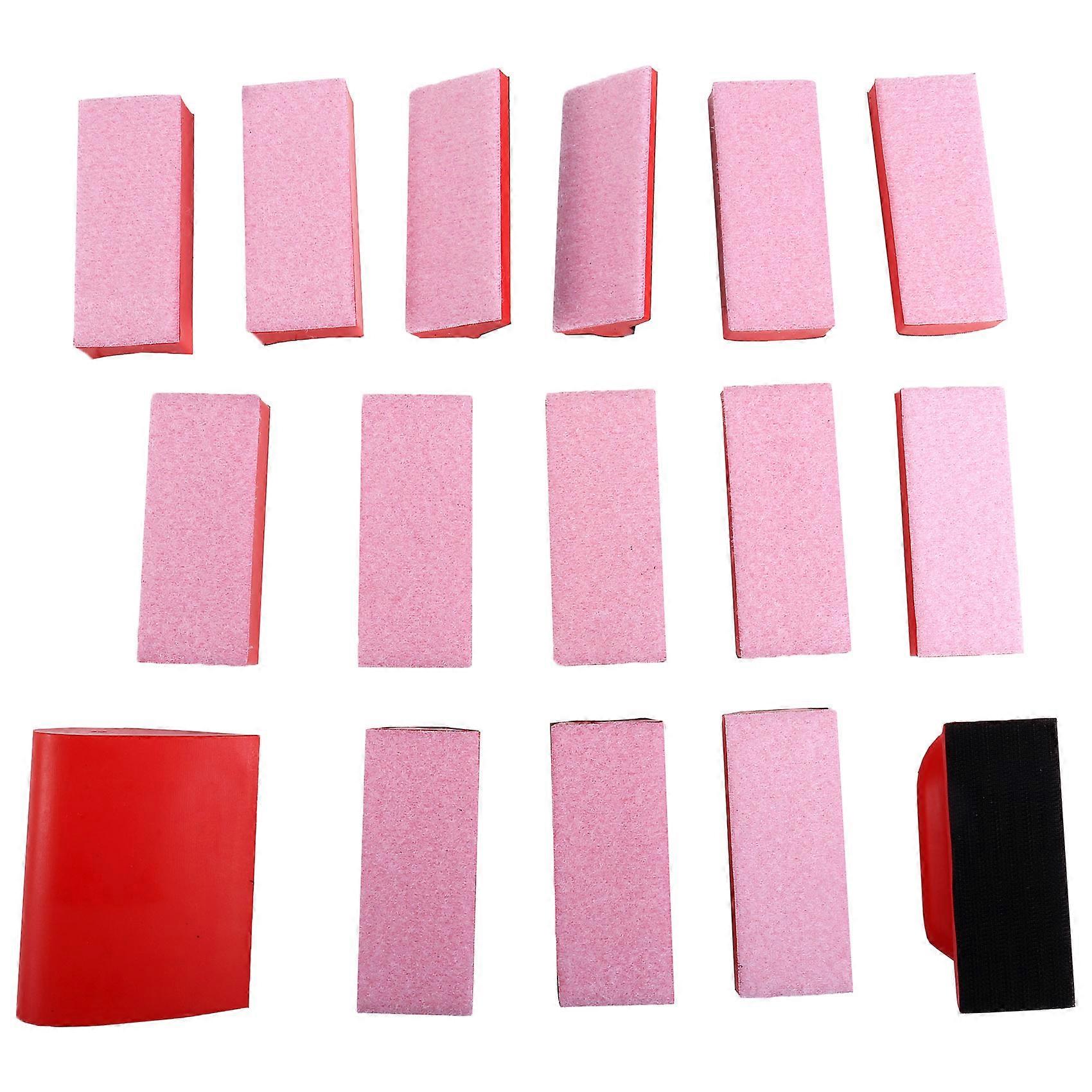 Hand Sanding Blocks 16 PCS,Contour Sanding Pads Kit, Hook & Loop ...