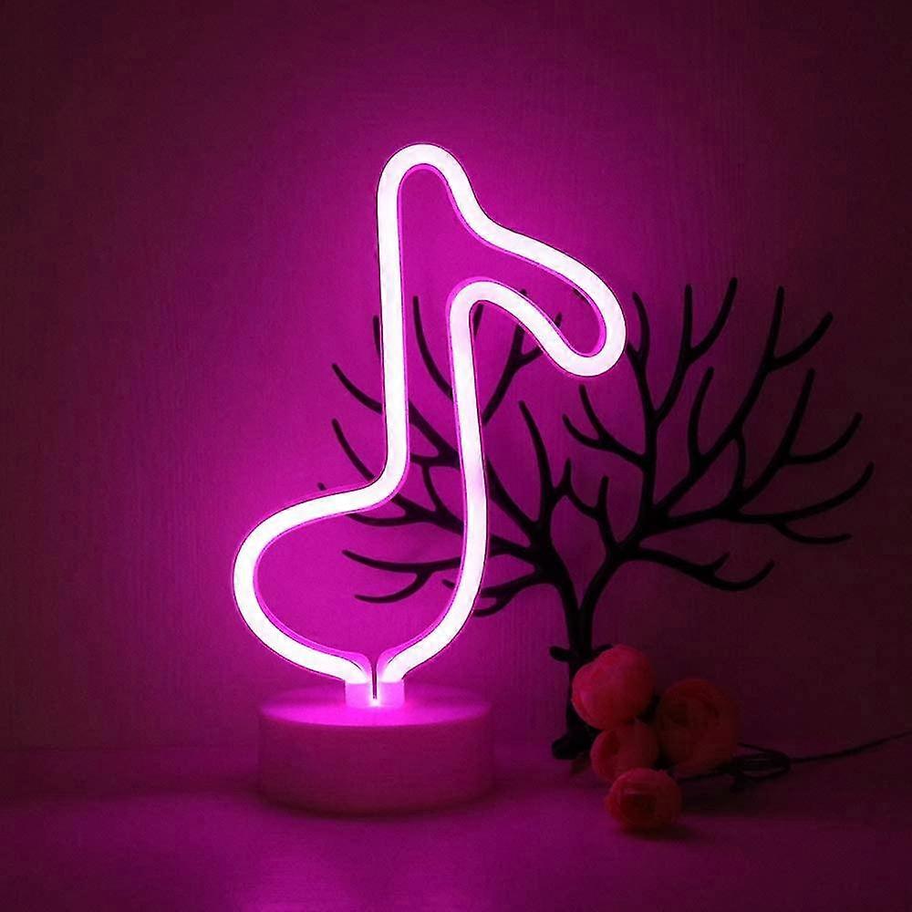 Music Note Neon Lights Led Musical Notation Shaped Night Lamps ...