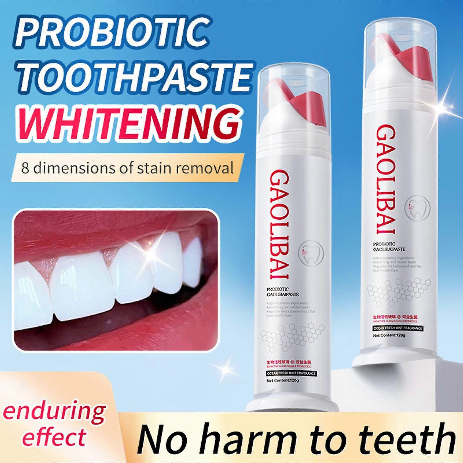 Double Whitening Probiotic Toothpaste Seaweed Active Peptide Removes ...
