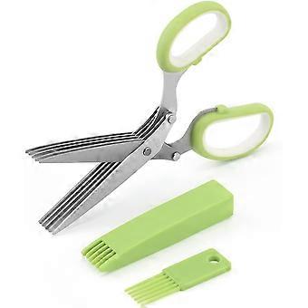 5 Blade Kitchen Salad Scissors, Multi-ply Kitchen Herb ...