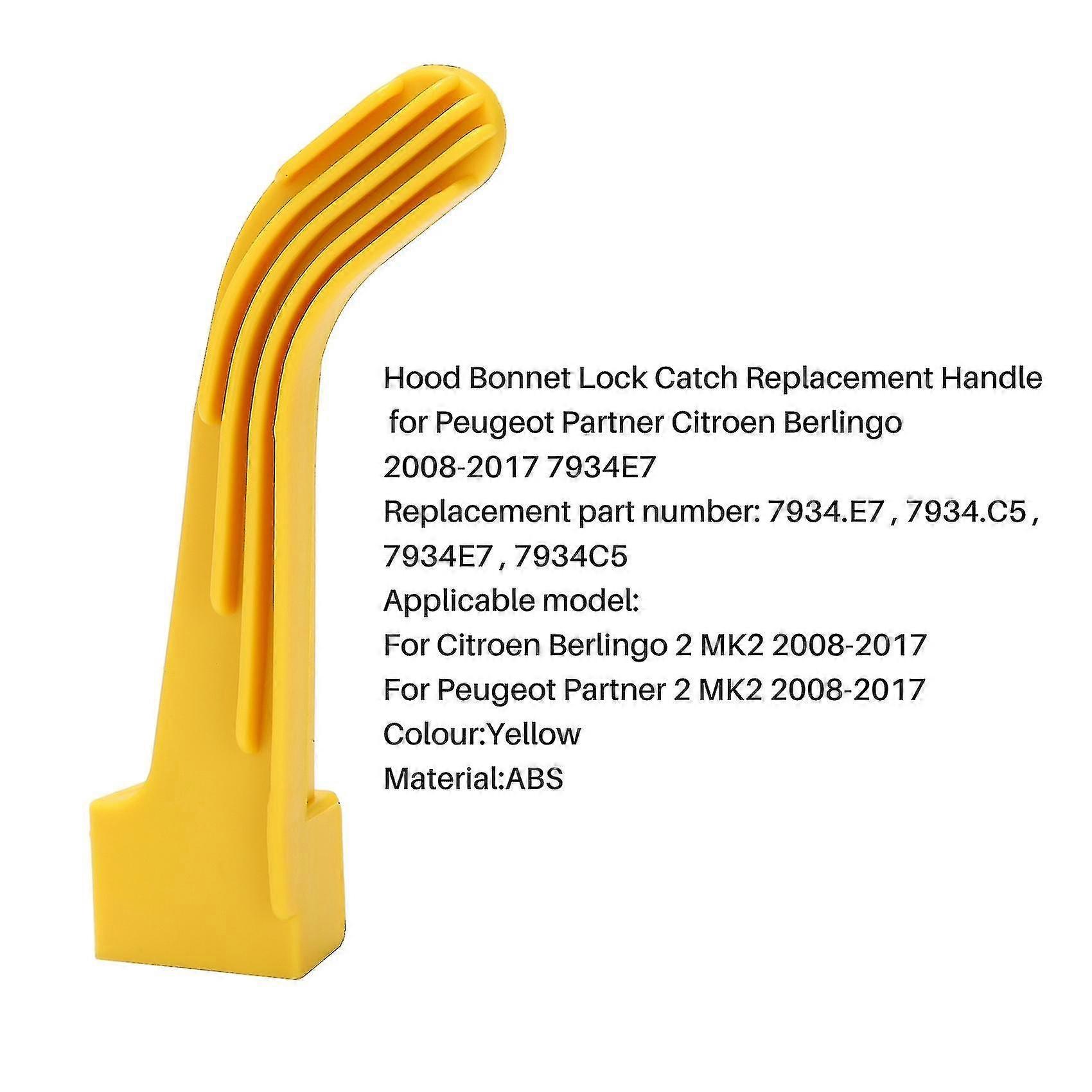 Car Bonnet Hood Pull Catch Bonnet Lock Catch Handle For Peugeot Partner ...