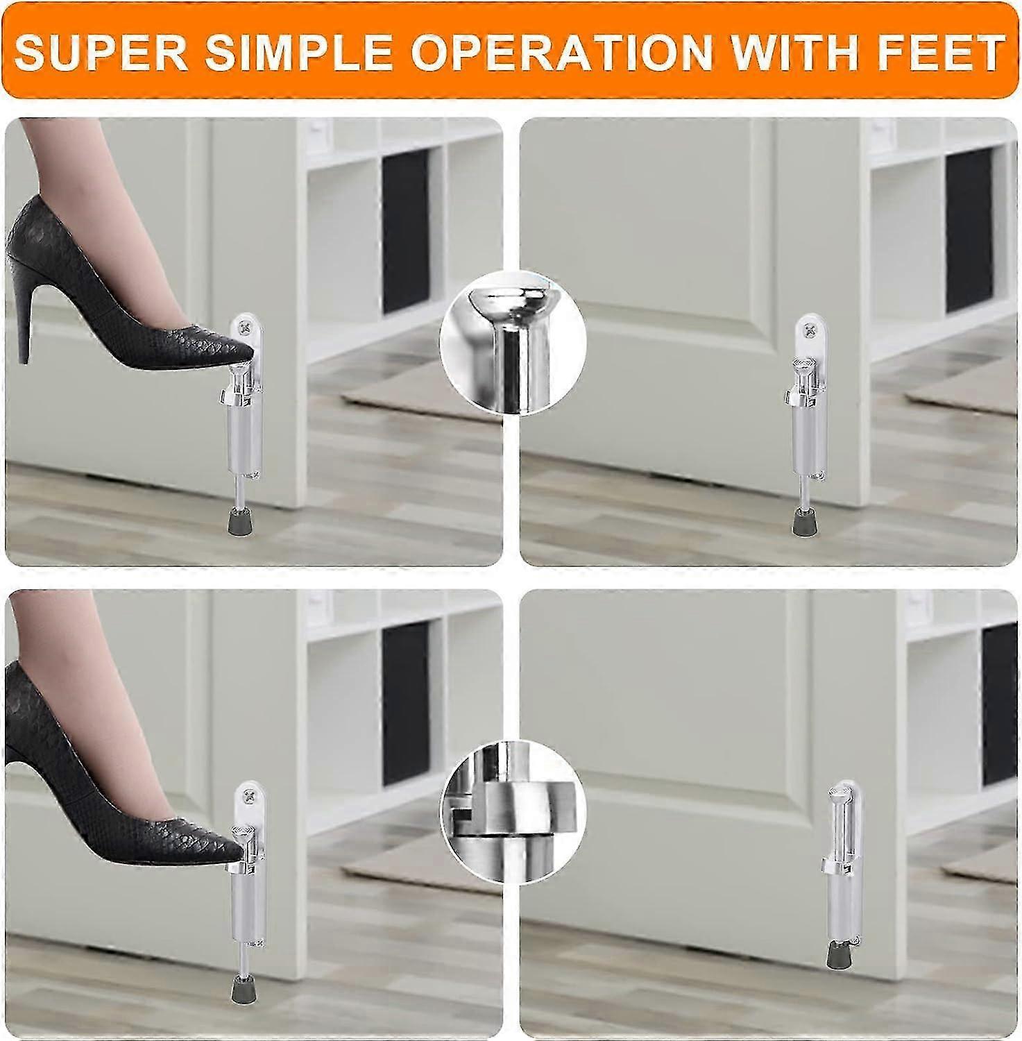 Metal Door Stop with Foot Control, Floor Door Stop, Door Stop, Door ...