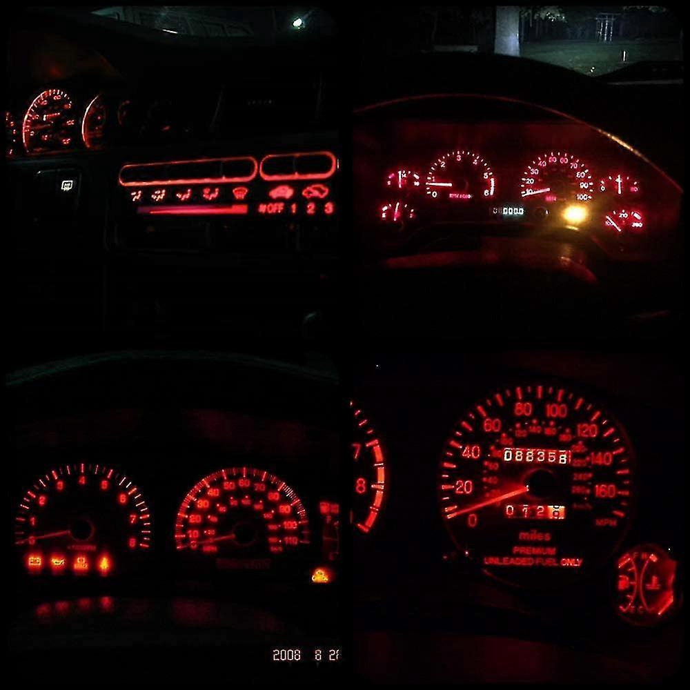 10x Red T4.2 Neo Wedge Led 3030 Chipest 10mm Base Led Car Instrument ...