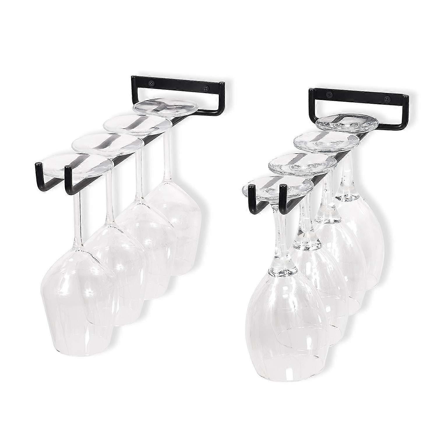 Hanging Glass Rack - Wine Glass Rack With 5 Rails For 13-18 Glasses ...