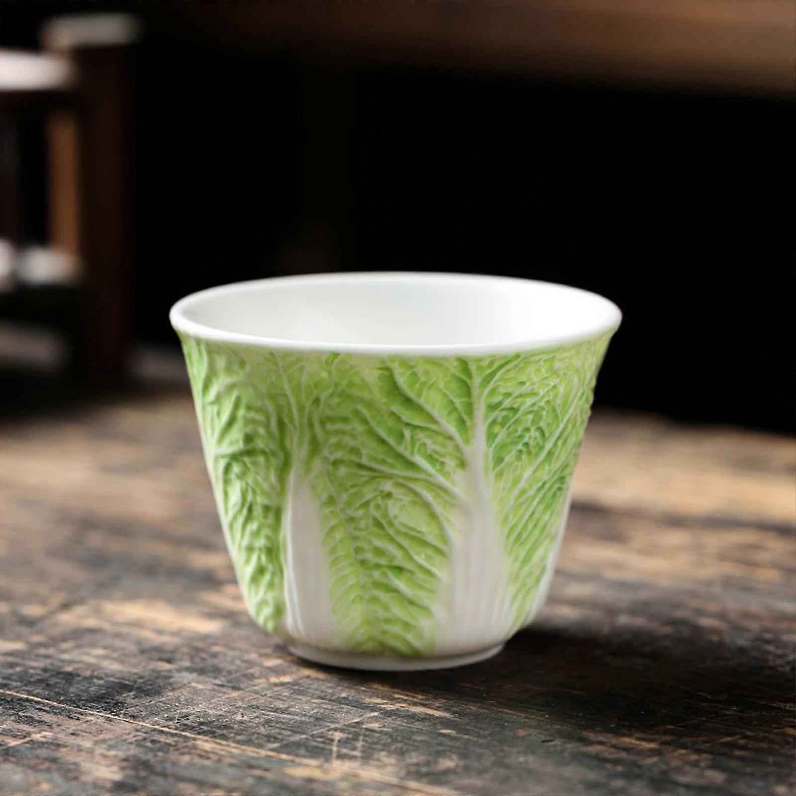 Cabbage Cups Natural Colour- Green- China High-end Tea Bowl Ceramic ...