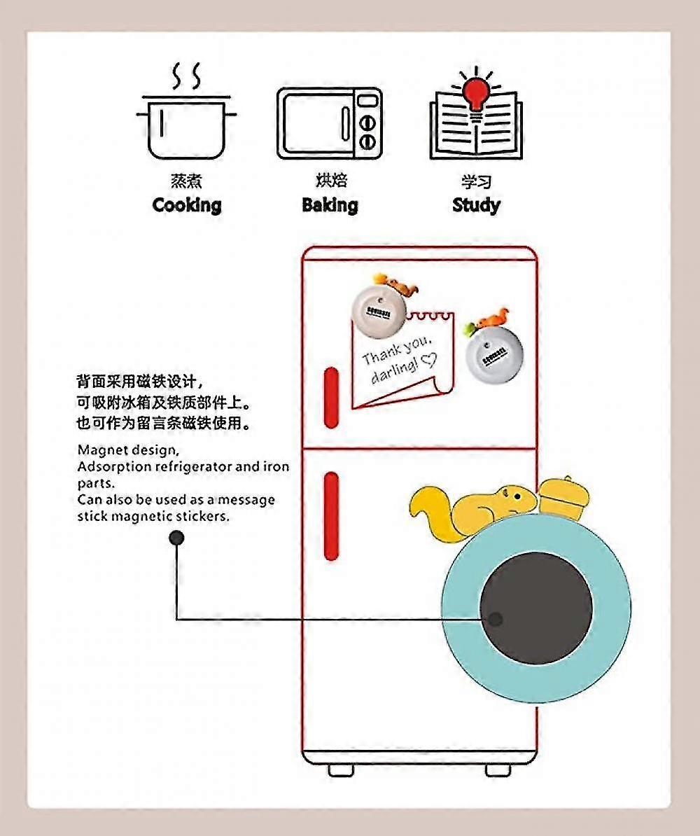 Cute Kiss Fish Design Kitchen Timer, Mechanical Timer 55-minute Timer ...
