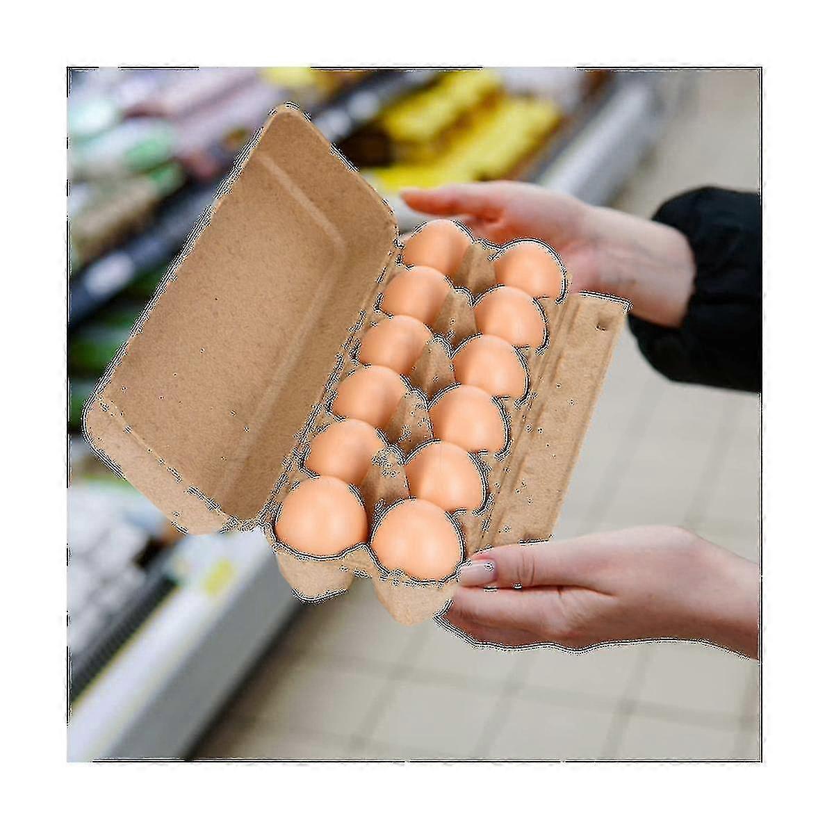 20pcs Cardboard Egg Cartons Blank Paper Pulp Egg Cartons One Dozen Egg ...