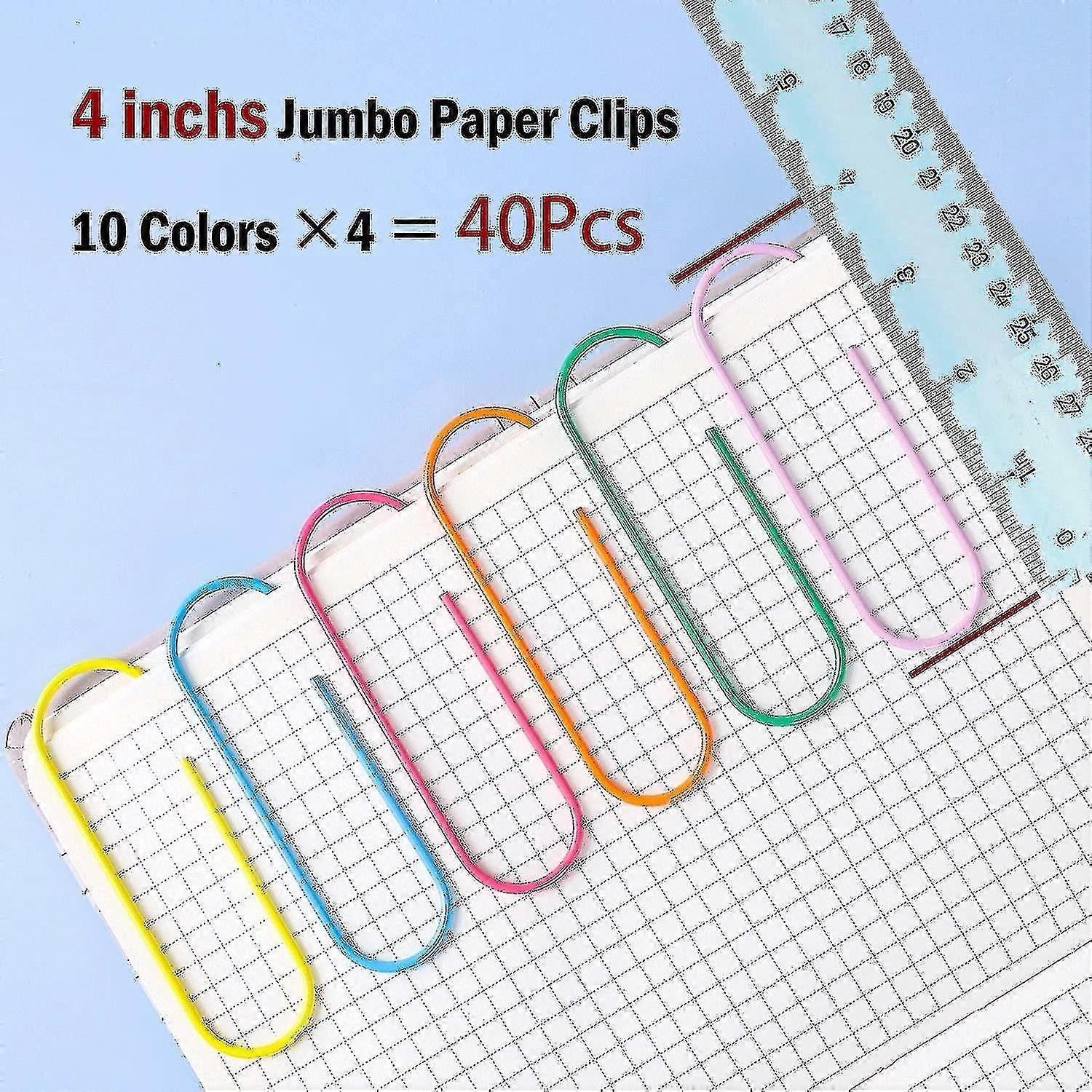 Jumbo Paper Clips, 50 Pcs 4 Inches Large Paper Clip Holder - Jxlgv ...