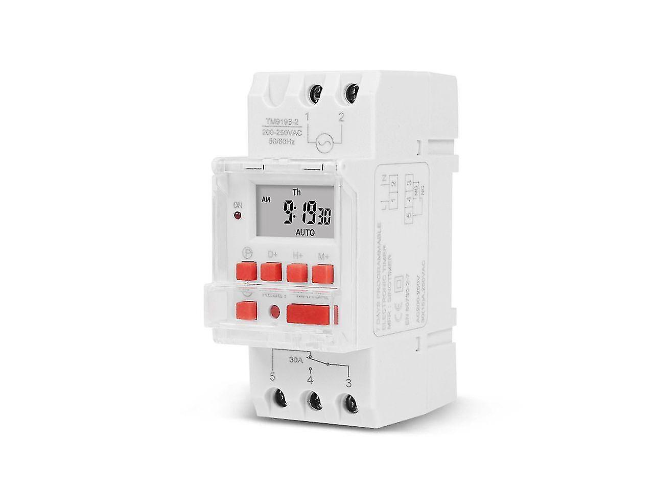Sinotimer Tm919b 30a Timer Switch Time Controller Automatic Cycle Timing Switch Output Built In