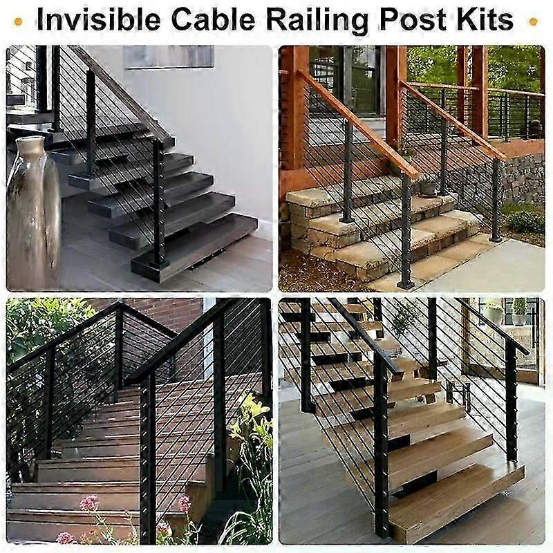 20Pack Black Invisible Cable Railing Kit Marine Grade T316 Swage ...