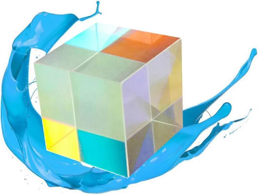 Coloured Glass Optical Cube Prism Set of 3, RGB Glass Dispersion Cube ...