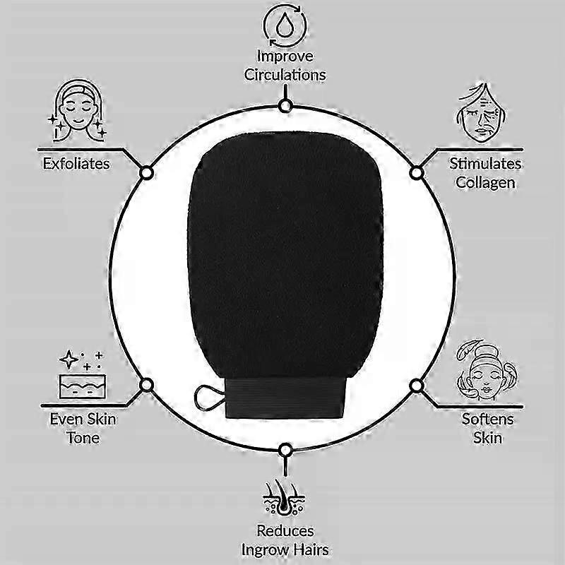 Moroccan Hammam bath scrub glove for exfoliating body and face | Fruugo UK