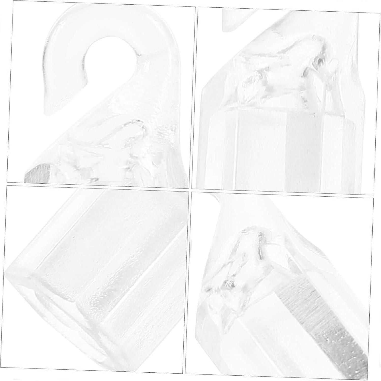 10pcs Curtain Wand Hooks and Rod Caps Plastic Replacement for Drapes ...