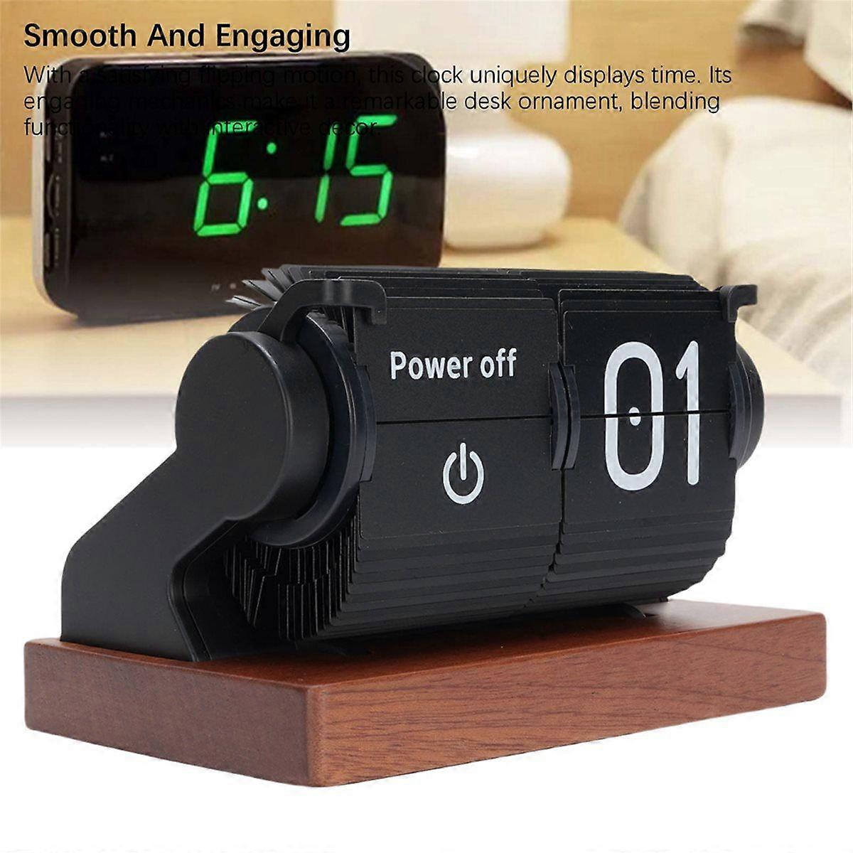 Vintage Flip Clock Mechanical Battery Powered Automatic Page Turning ...