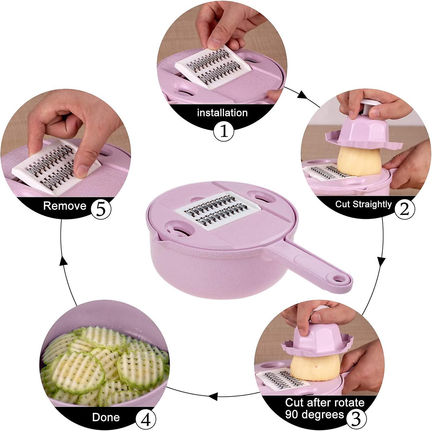 Vegetable Mandoline Slicer 10 In 1 Vegetable Cutter And Shredder ...