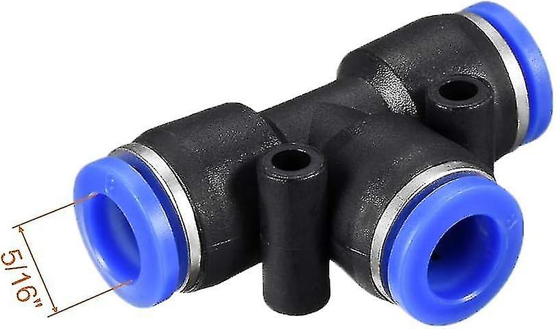 Plastic Tee Push To Connect Tube Fittings 8mm Or 5/16" Od Push Lock ...