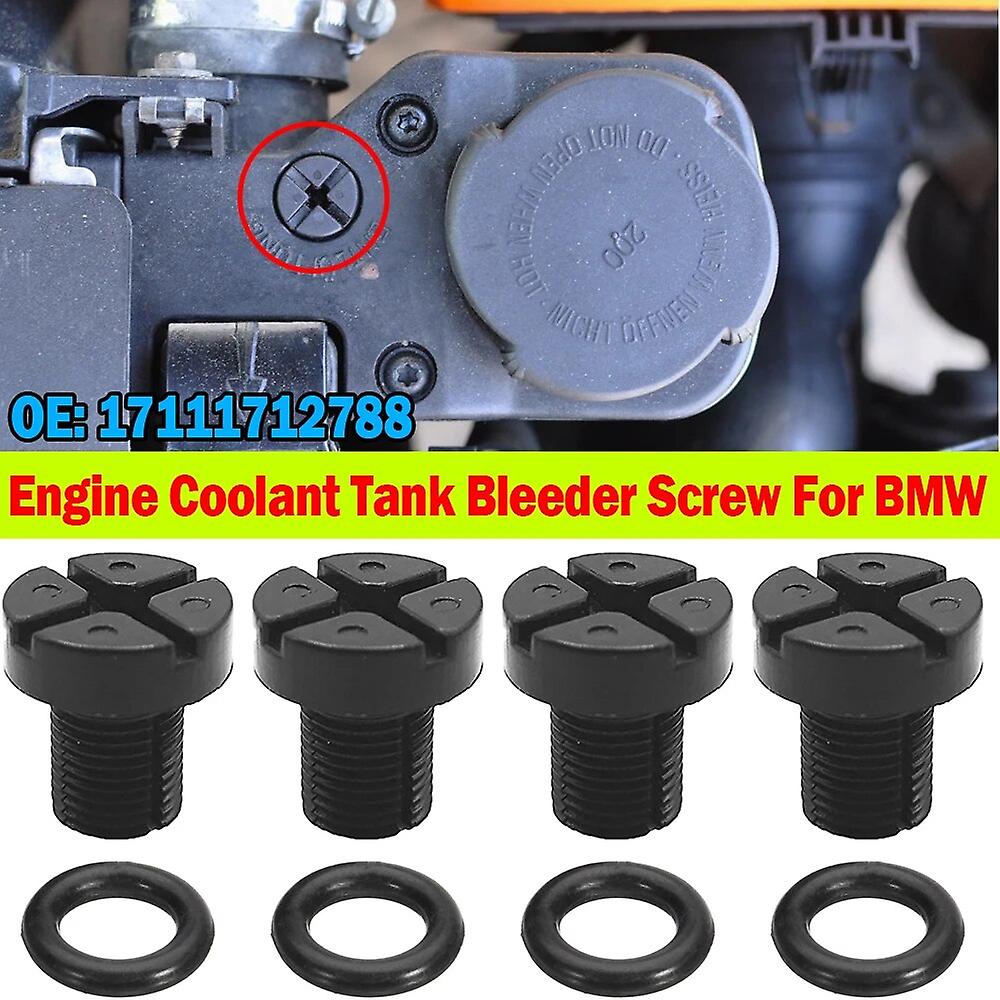 4Pcs Coolant Expansion Tank Bleeder Screw 17111712788 For BMW E36 E39 ...