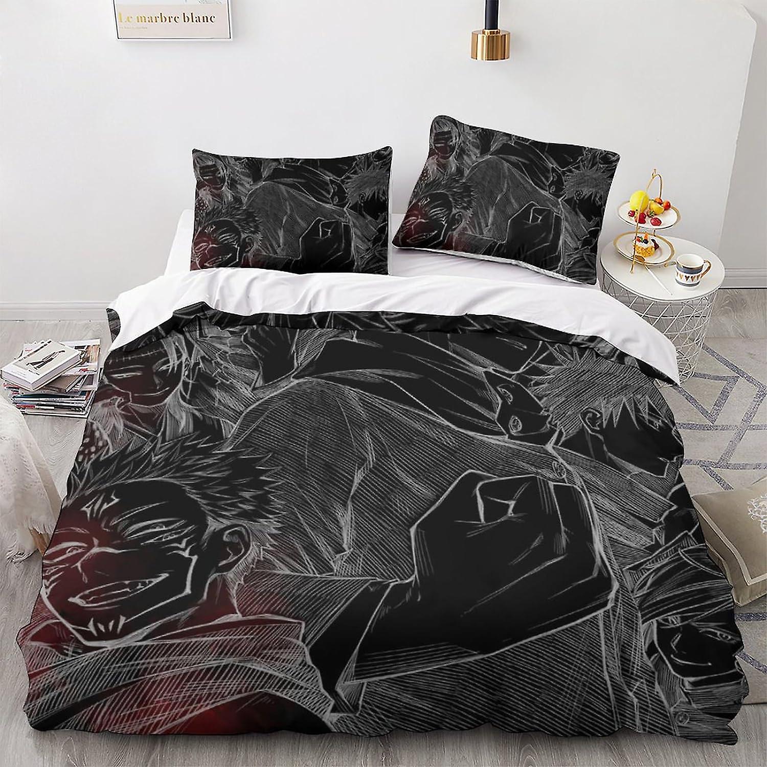 Jujutsu Kaisen Bedding Set Duvet Cover Soft Microfiber Hidden Zipper ...