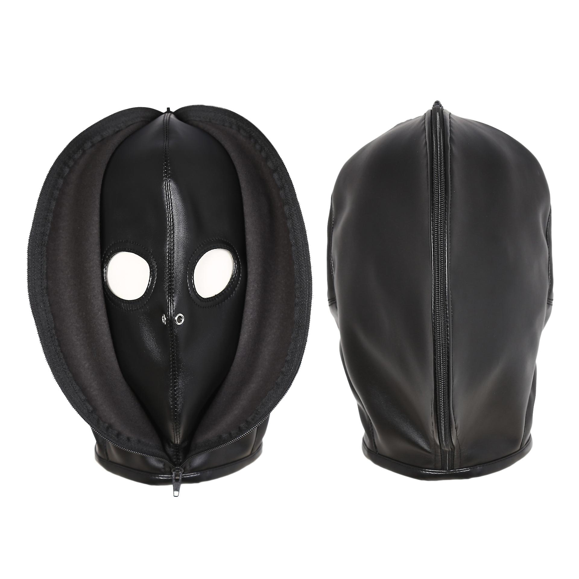 Halloween Women Men Cosplay Mask Leather Double-layer Padded Blindfold ...
