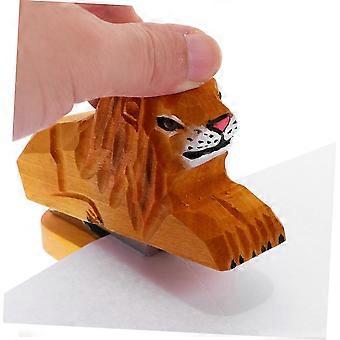 Handmade Wood Stapler Animal Decor Cute Stapler Lion Statue Stapler ...