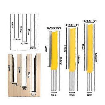 3pcs 8mm Shank Extra Long Milling Cutters, Woodworking Cutter Extra ...
