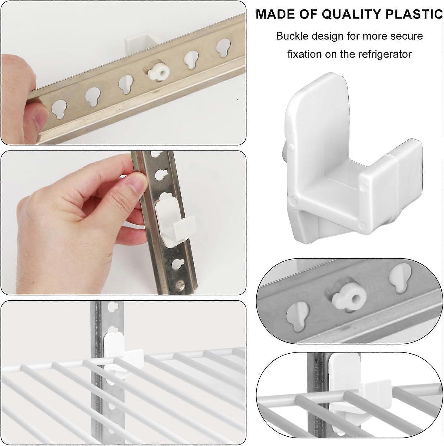 14pcs Plastic Refrigerator Shelf Clips, Freezer Shelf Clip Cooler Shelf ...