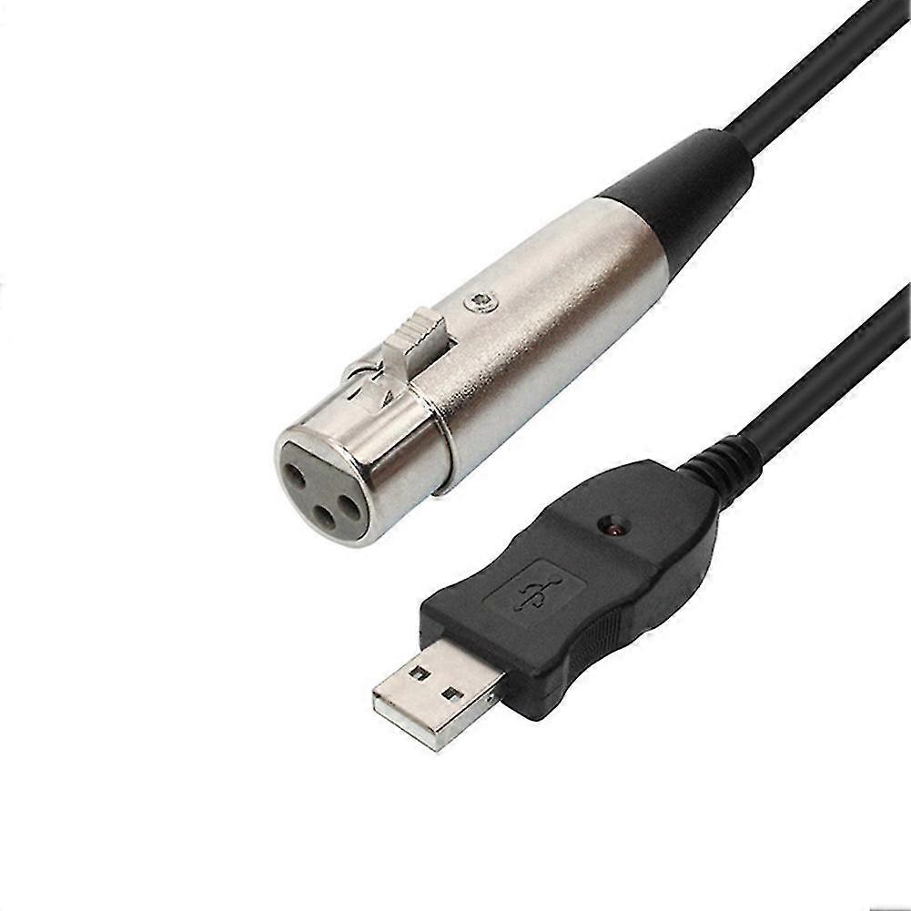 2.8 Meter Usb To Xlr Female Microphone Cable Computer Connecting ...