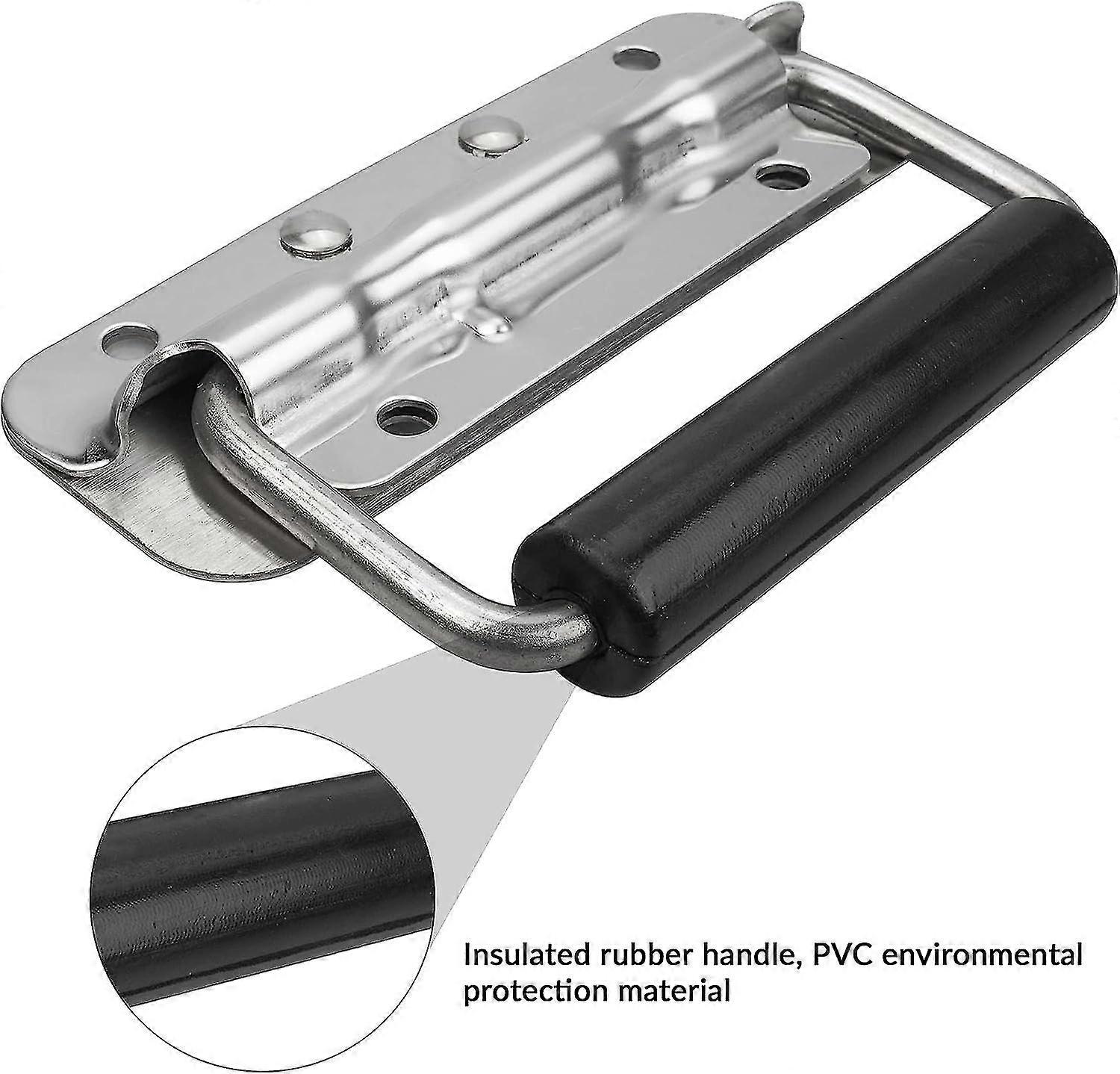 2pcs Metal Chest Box Handles Spring Folding Handle Luggage Hardware ...
