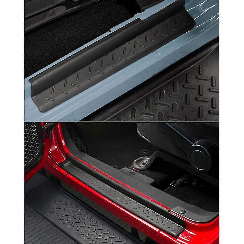 Door Entry Sill Protector Plate Guards For Jeep Wrangler Jk 2007-2016 ...