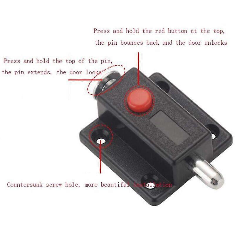 4 Pieces spring loaded window cabinet knob automatic door latch lock ...