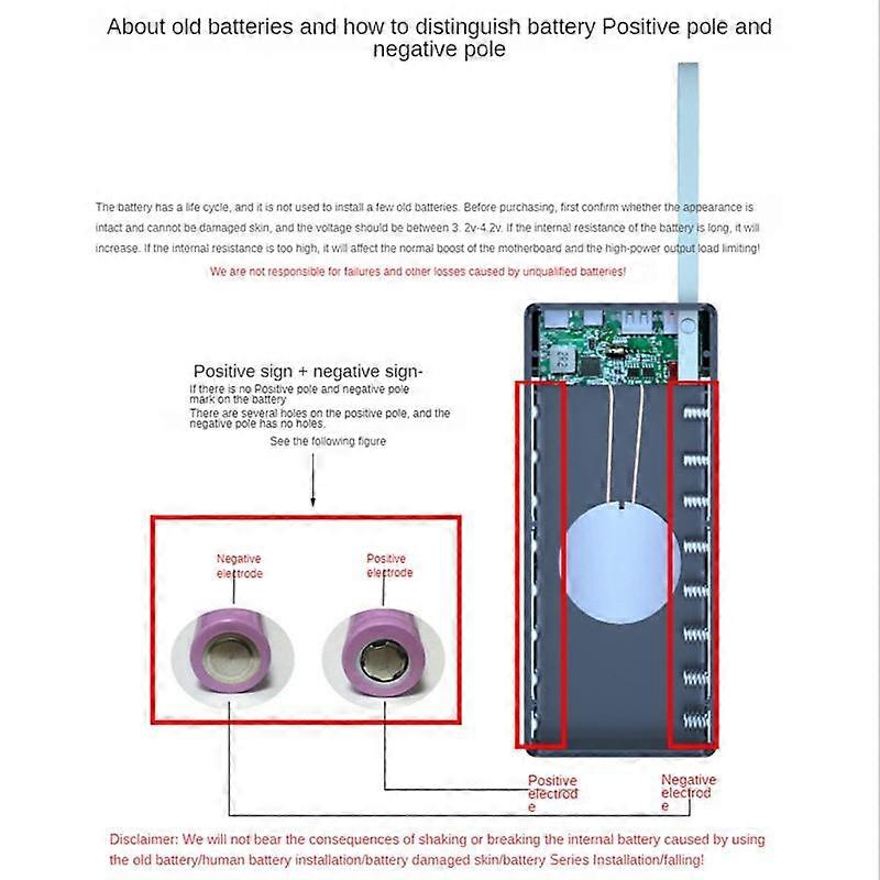 USB 16X18650 Battery Bank Case Battery Charge Storage Boxes C16 with ...